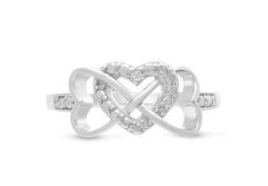 Promise Rings | Triple Heart Diamond Infinity Ring | SuperJeweler.com