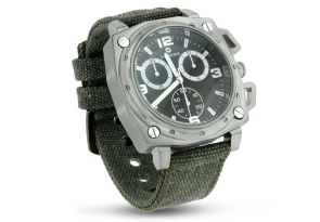 Octavius Men's Vigor Watch - Smoke Grey Canvas | SuperJeweler.com