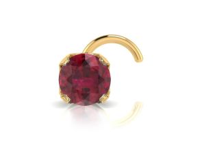 Ruby Nose Rings | 0.015ct 1.5mm Ruby Nose Ring In 14K Yellow Gold ...