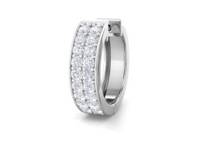 Mens Hoop Earrings | 1/4 Carat Diamond Single Mens Hoop Earring In 14 ...