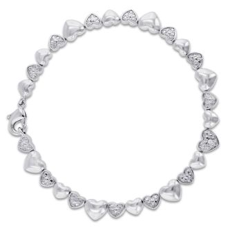 Diamond Heart Bracelet | SuperJeweler.com | SuperJeweler.com