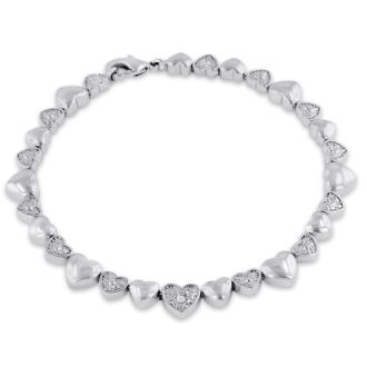 Diamond Heart Bracelet | SuperJeweler.com | SuperJeweler.com