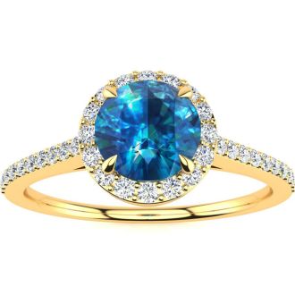 1 carat blue diamond ring store