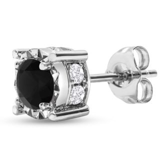 1 carat black diamond earrings store