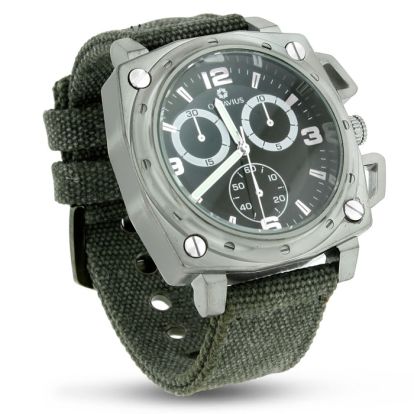 Octavius Men's Vigor Watch - Smoke Grey Canvas | SuperJeweler.com