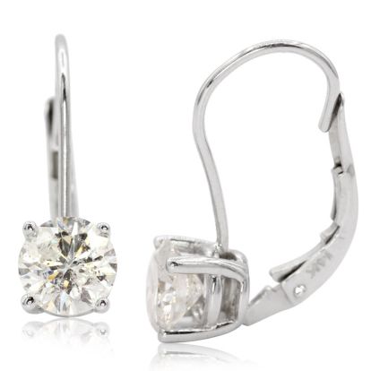 Leverback diamond earrings store