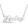 Haley Nameplate Necklace In Silver | SuperJeweler.com
