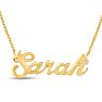 Sarah Nameplate Necklace In Gold | SuperJeweler.com