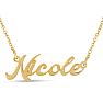 Nicole Nameplate Necklace In Gold | SuperJeweler.com