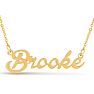 Brooke Nameplate Necklace In Gold | SuperJeweler.com