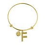 Initial Bracelets | F Initial Bracelets | Yellow Gold "F" Initial ...